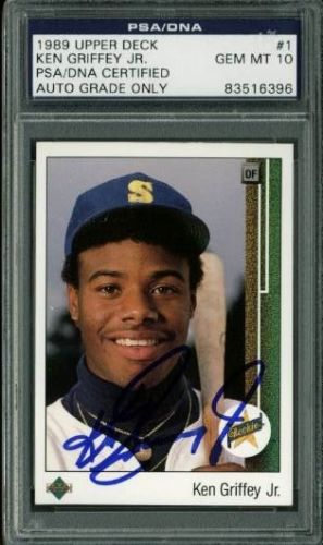 Lot Detail - Ken Griffey Jr. Signed 1989 Upper Deck Rookie Card - PSA ... Lot Detail - Ken Griffey Jr. Signed 1989 Upper Deck Rookie Card - PSA ...