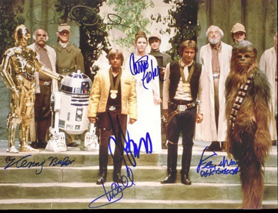 Lot Detail Star Wars Cast Signed 11 X 14 Photograph W 6 Signatures